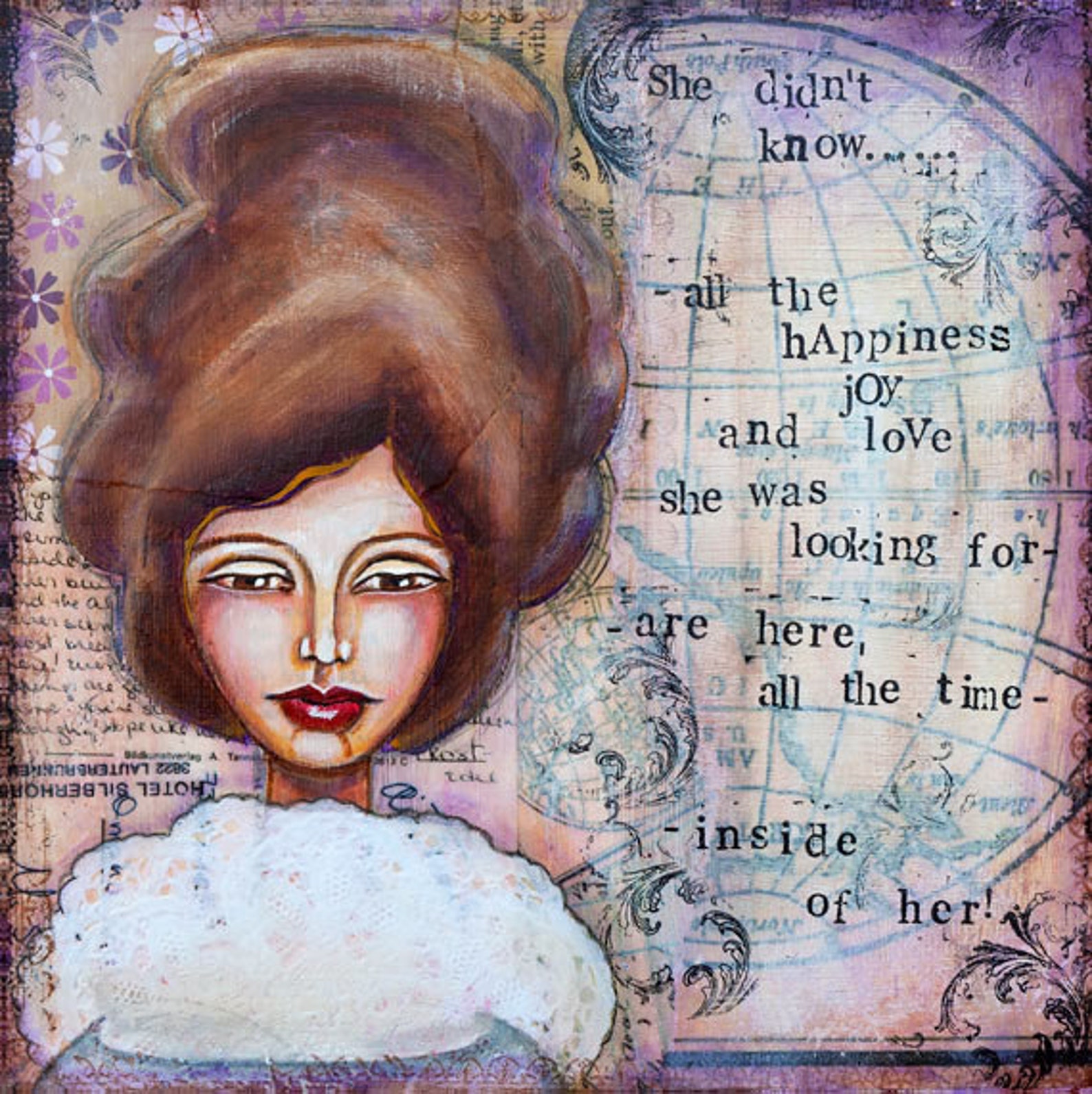 Happiness Quote Inspirational Art Motivational Print - Etsy