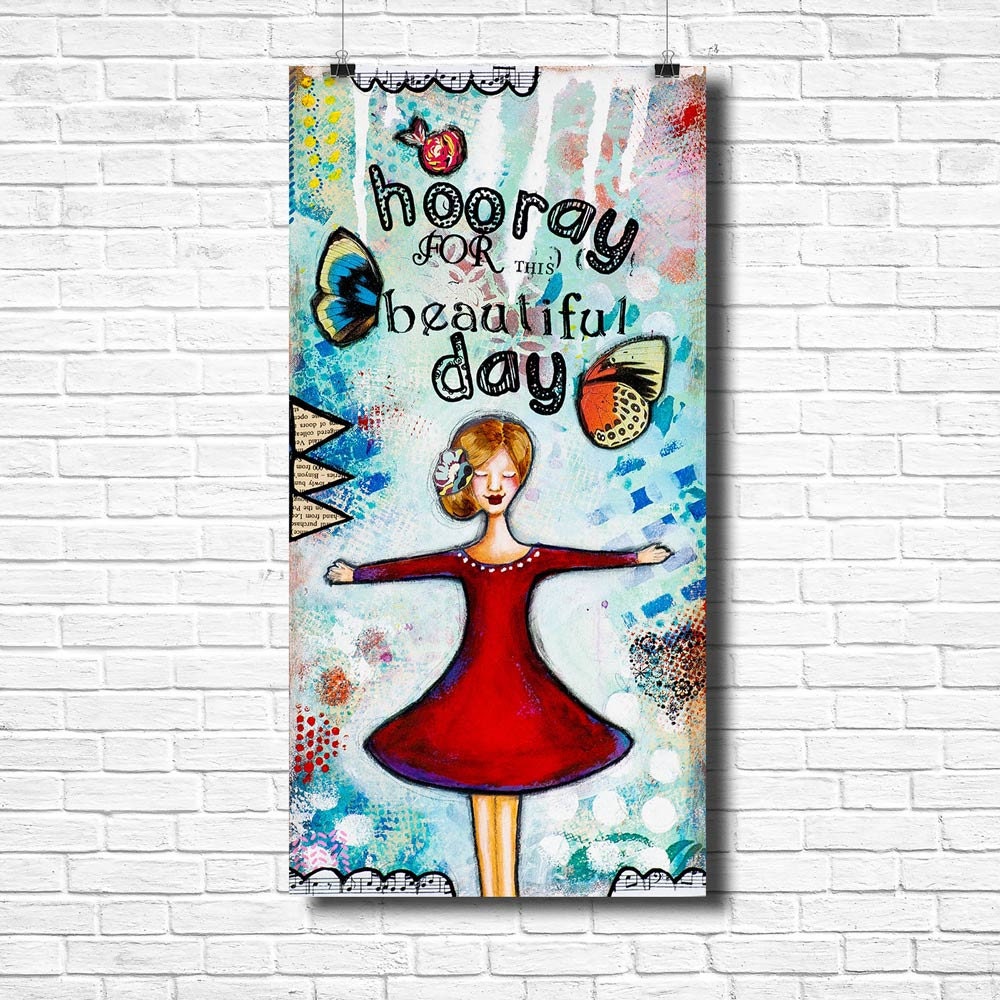 Beautiful Day Positive Inspiration Positive Wall Art | Etsy