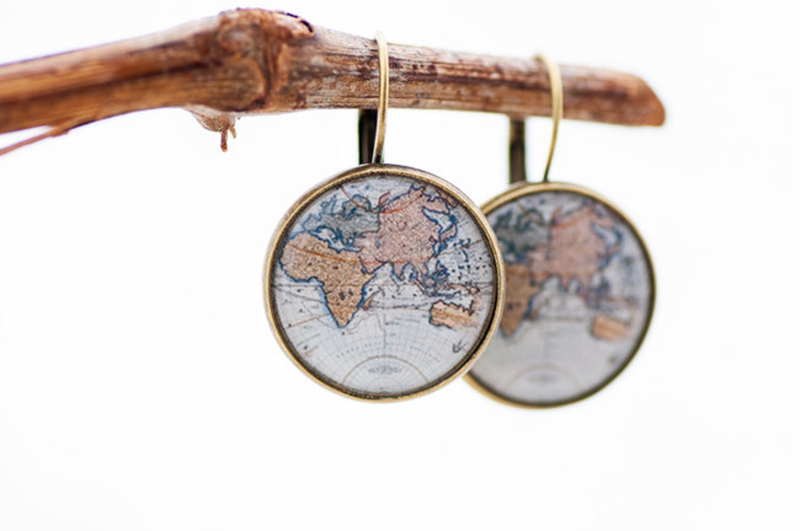 World Map Earrings World Earrings Globe Earrings Gift - Etsy