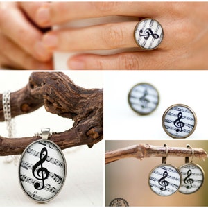 Treble Clef Ring - Music Note Ring - Treble Clef Jewelry - Music ...