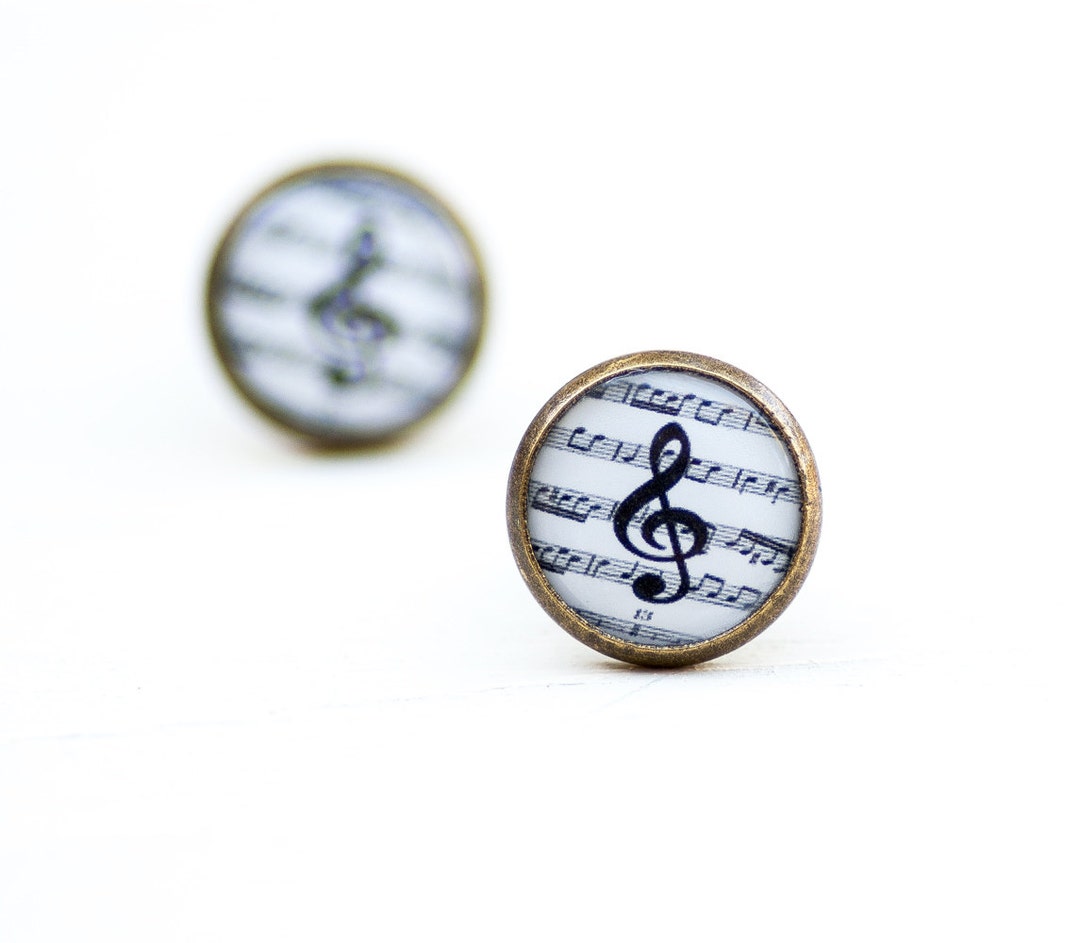 Music Note Earrings - Treble Clef Earrings - Treble Clef Jewelry ...