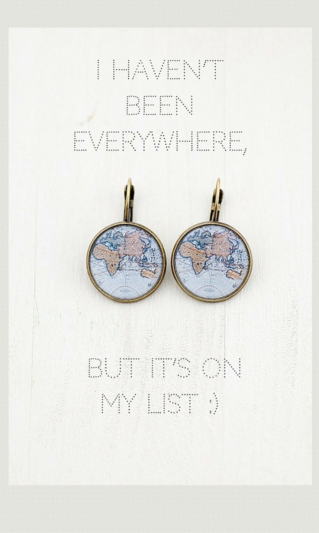 World Map Earrings - World Earrings - Globe Earrings - Gift for Women ...