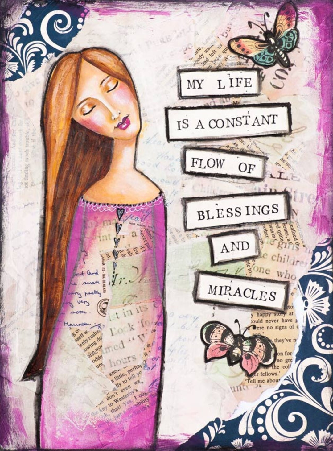 Gratitude Wall Art - Positive Inspiration Print - Whimsy Prints ...