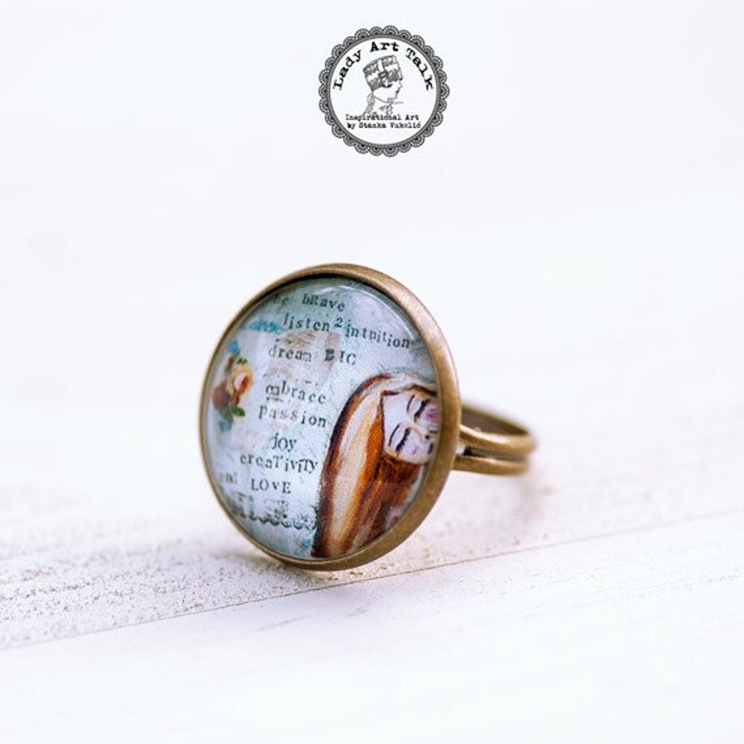 Be Brave Inspirational Ring for Women - Motivational Ring - Affirmation ...