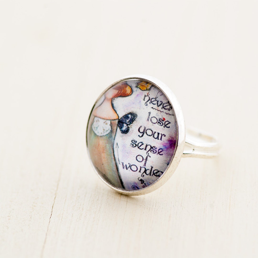 Wonder Inspirational Ring - Whimsical Jewelry - Adjustable Ring ...