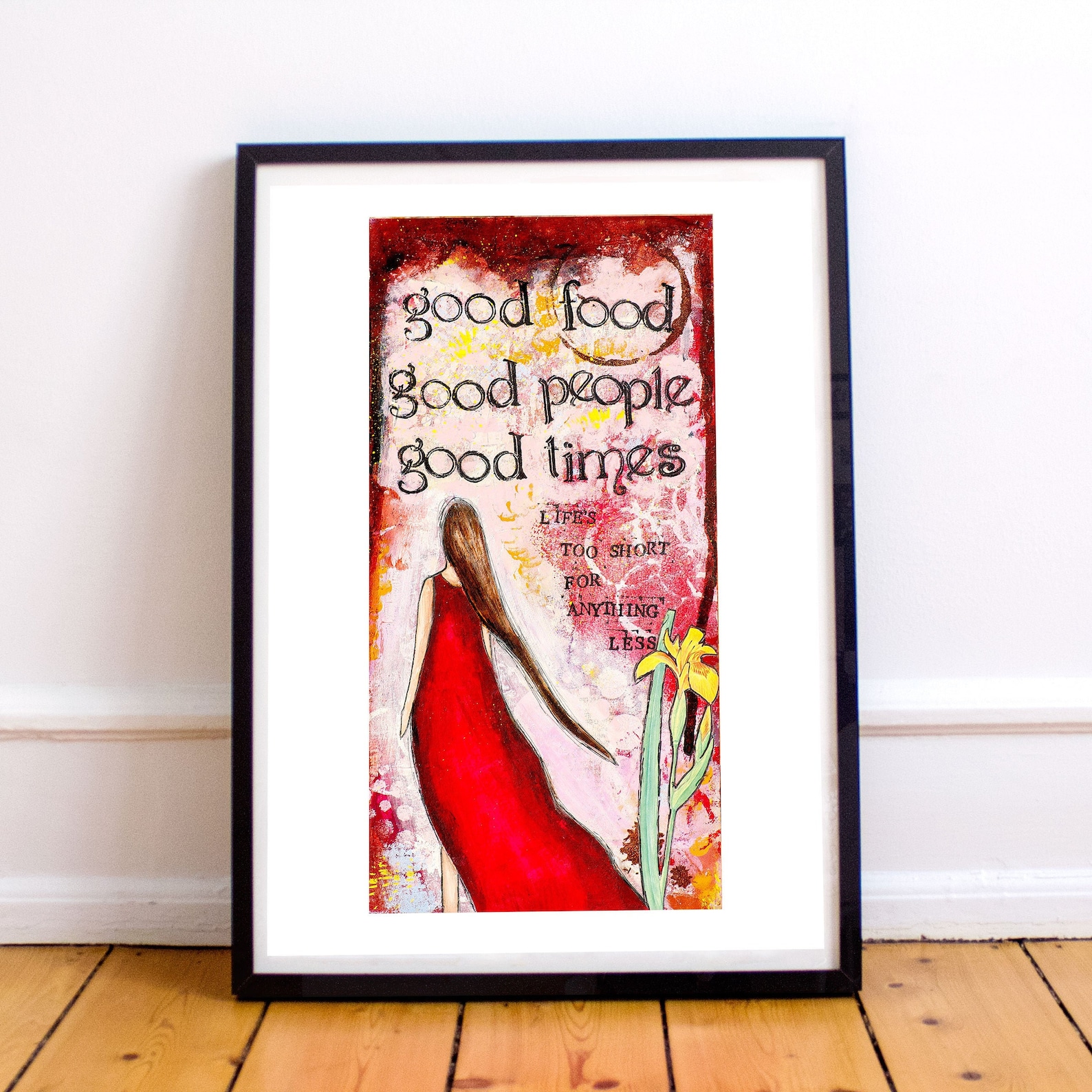 Good Food Good Friends Good Times Print Wall Art Prints | Etsy