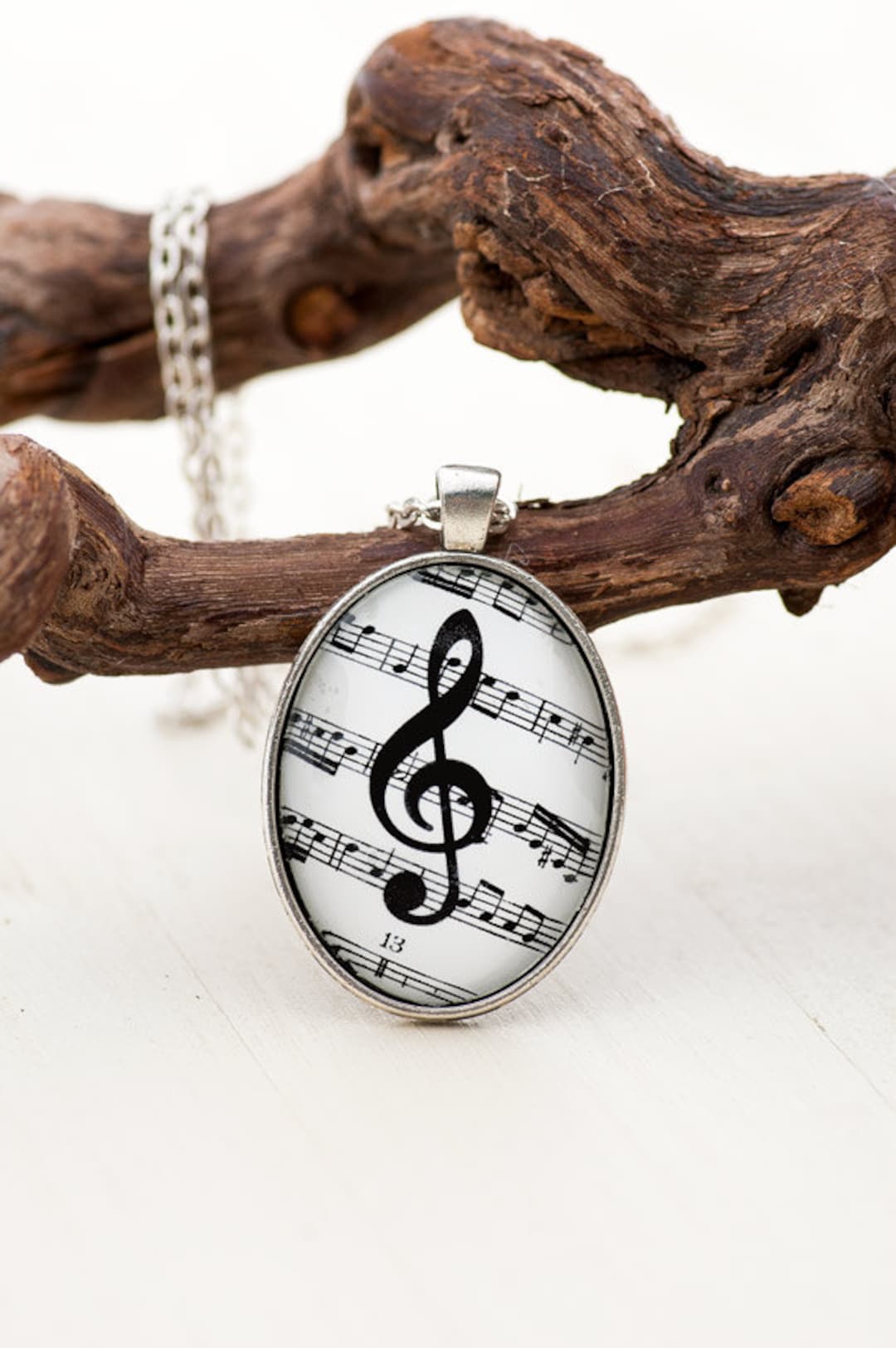 Music Note Necklace - Treble Clef Necklace - Music Jewelry - Treble ...
