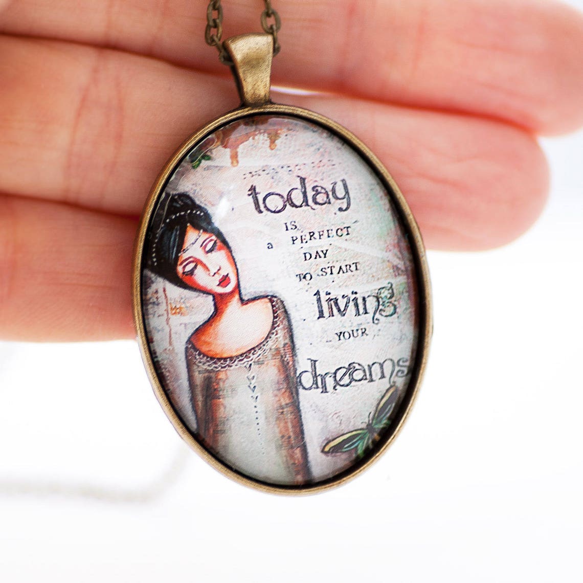 Quote Necklace - Inspirational Necklace for Women - Inspirational ...