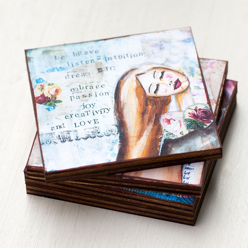 Inspirational Magnets Refrigerator Magnets Be Brave Art - Etsy