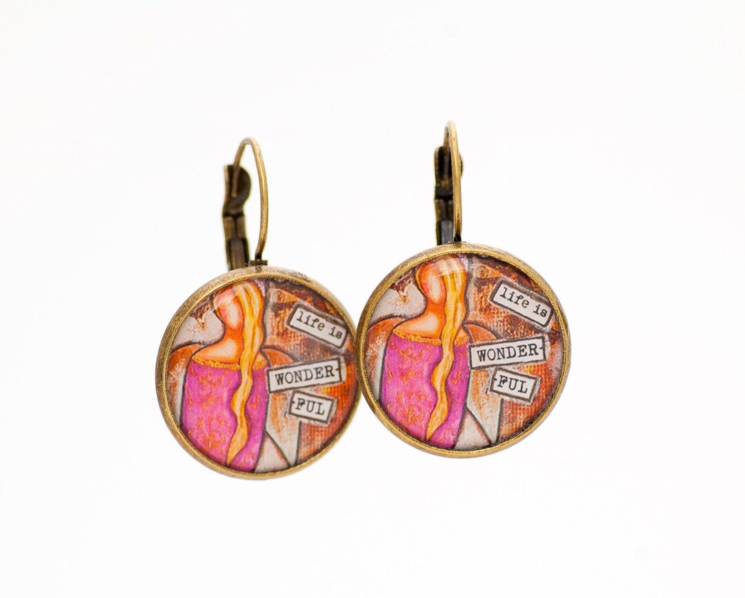 Whimsical Earrings - Inspirational Earrings - Angel Earrings - Life is ...