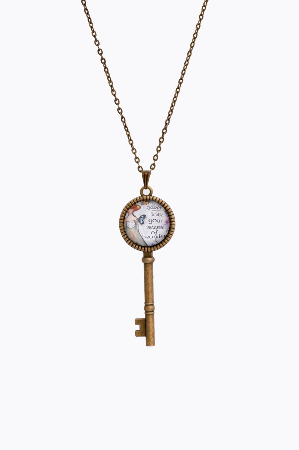 Whimsical Necklace Key Necklace Inspirational Necklace - Etsy