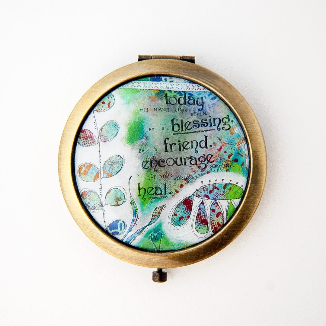 Inspirational Mirror - Compact Mirror - Makeup Mirror - Uplifting Gift ...
