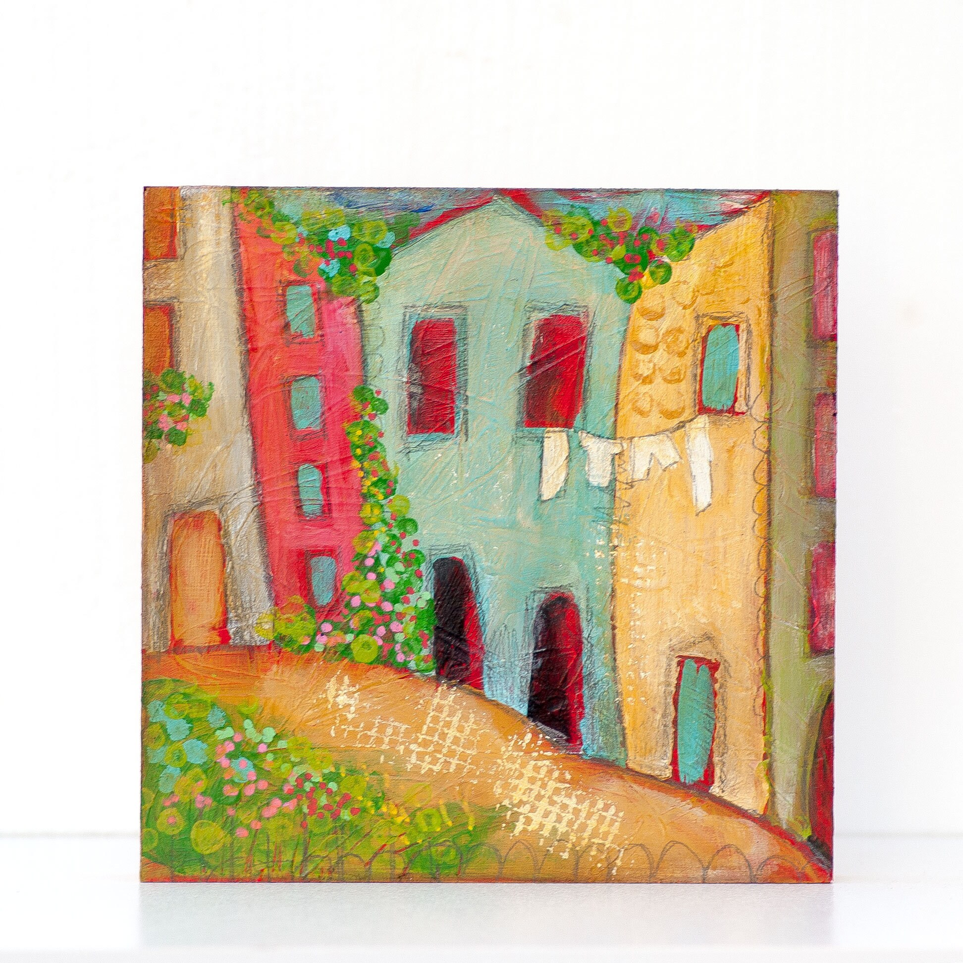 Cute Painting Small Original Painting Cute House Decor | Etsy