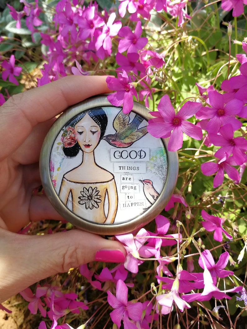 Compact Mirror Positive Affirmation Inspirational Gift - Etsy