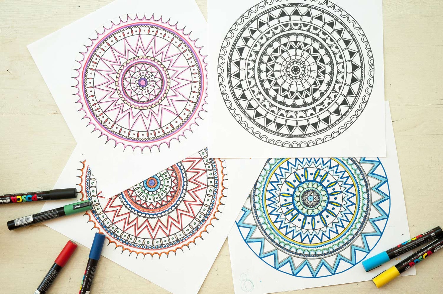 Blue Mandala Blue Necklace Mandala Necklace Mandala | Etsy