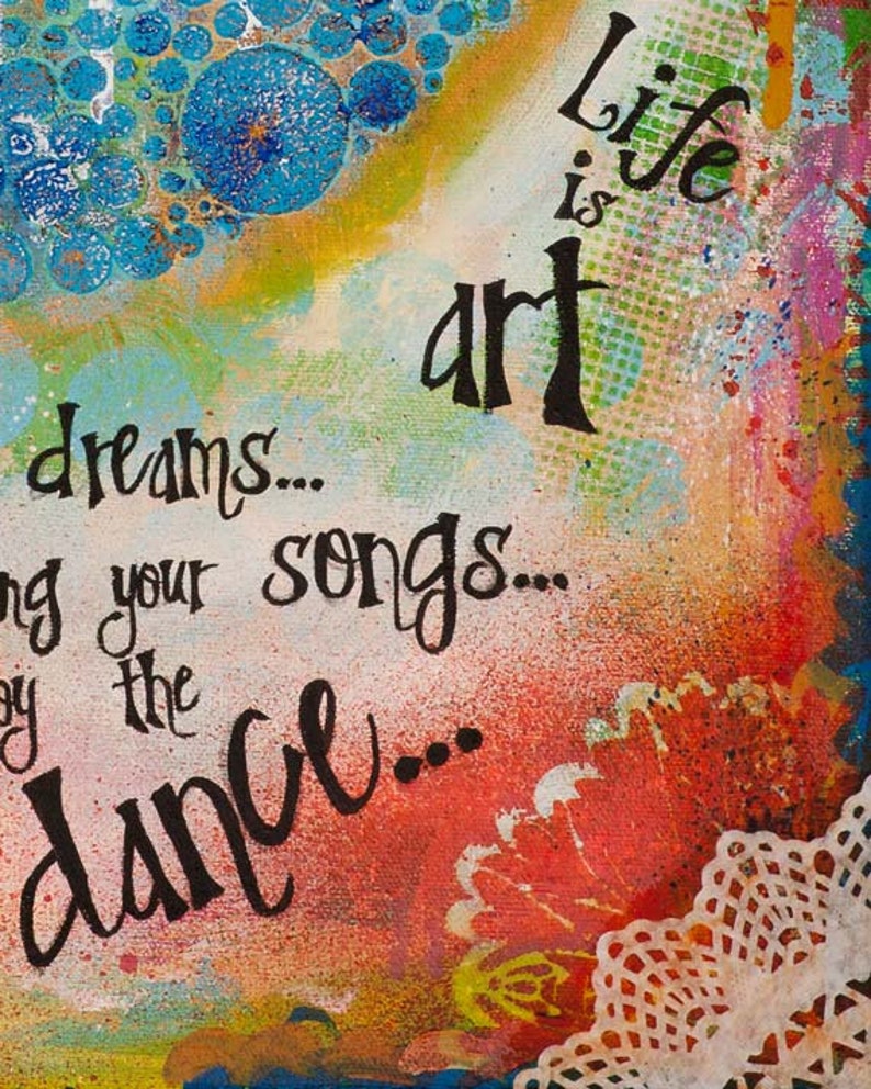 Mixed Media Collage Art - Inspirational Art - Whimsical Art - Art ...