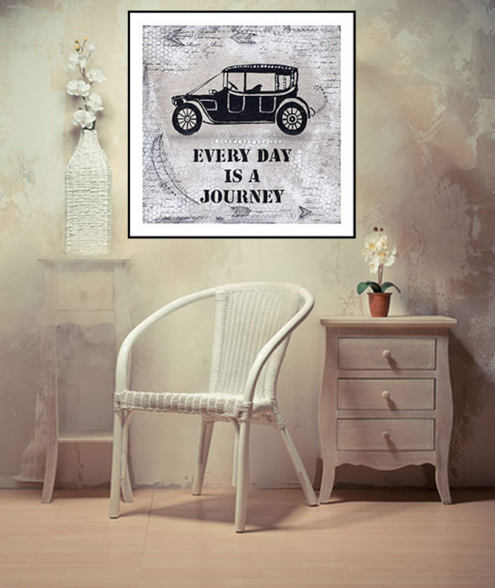 Classic Car Decor Old Car Every Day Inspirational Art | Etsy