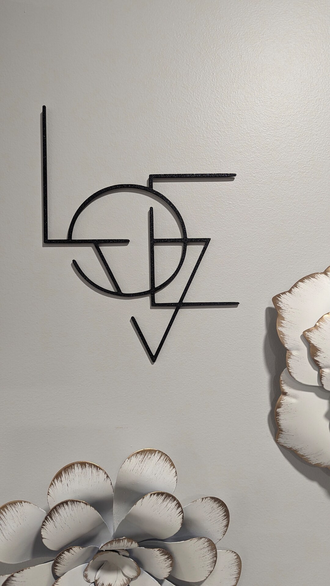 3D Printed Love Line Art Wall Decor Modern Romantic Home Decoration ...