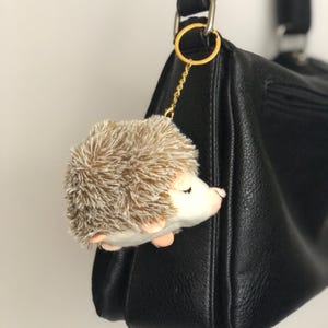 Hedgehog Faux Fur Keychain 3", Hedgehog Keychains, Purse Charm - Etsy