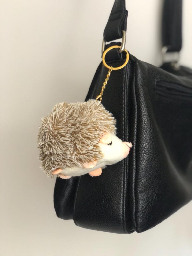 Hedgehog Faux Fur Keychain 3", Hedgehog Keychains, Purse Charm - Etsy