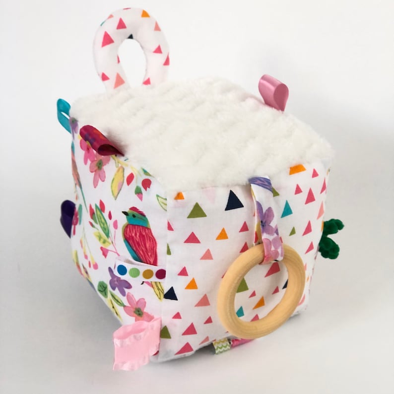 Activity Baby Soft Block, Sensory Cube, Fabric Cube Toy, Montessori ...