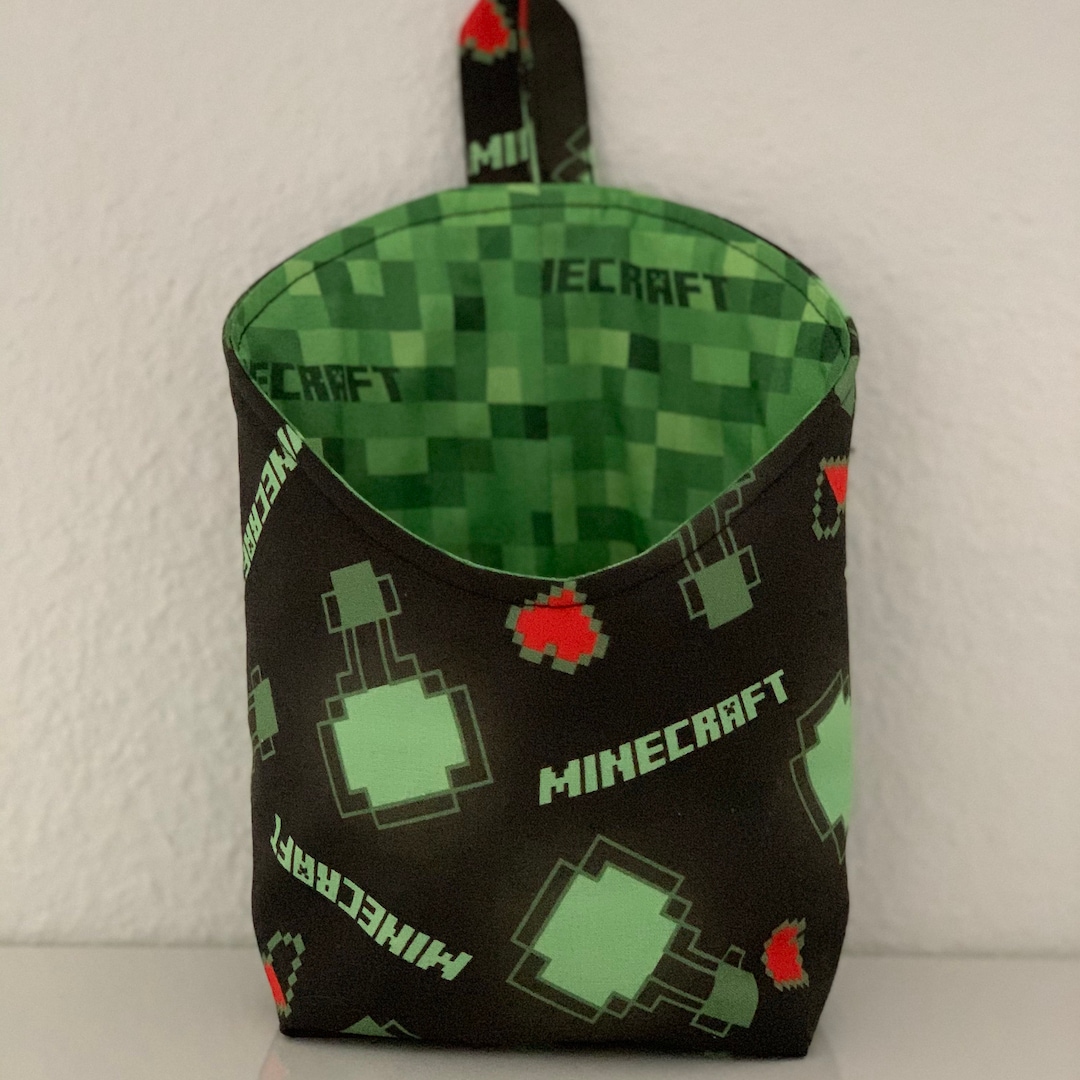 Minecraft Fabric Hanging Basket, Office, Children or Bedroom Storage ...