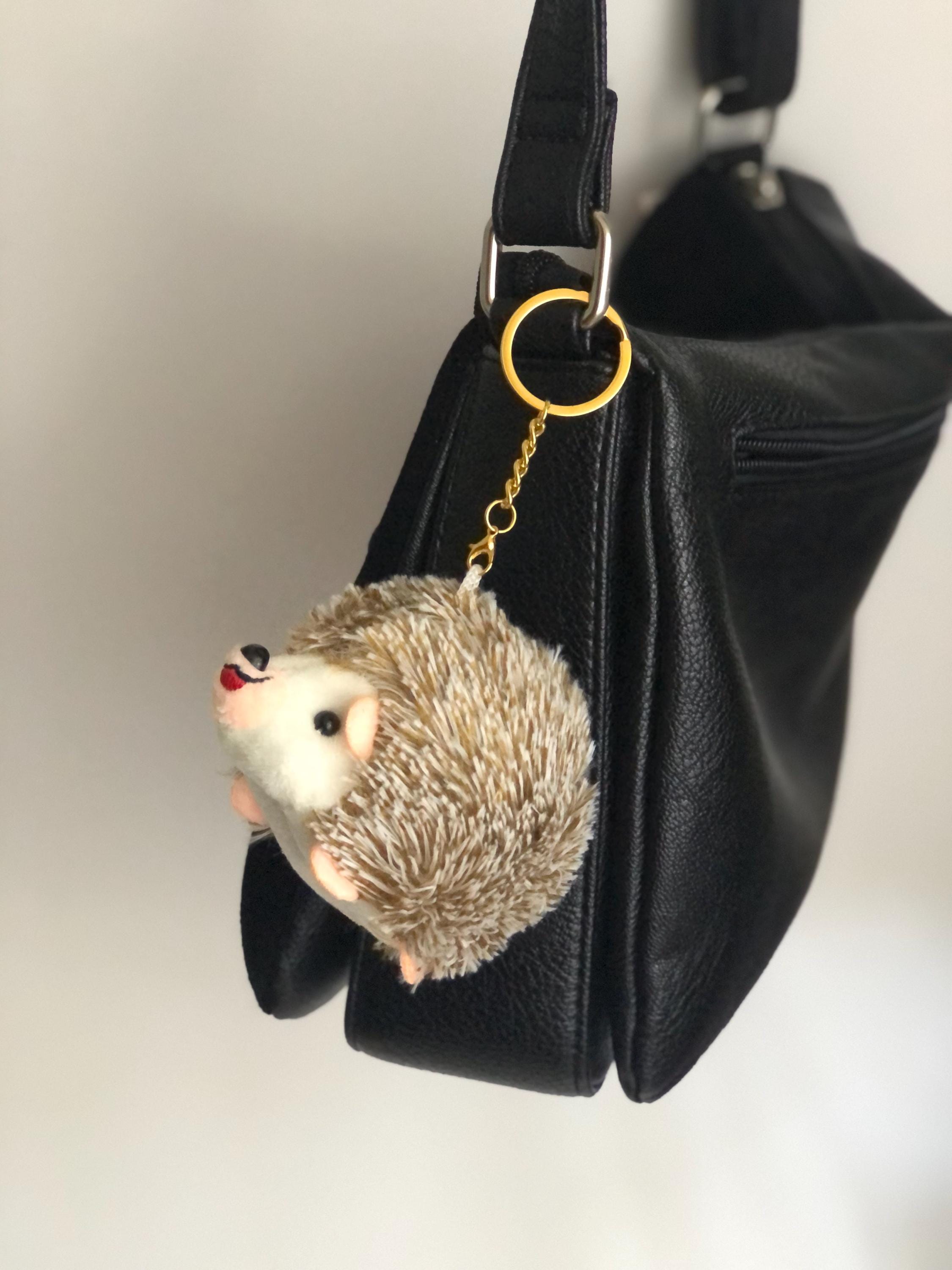 Hedgehog Faux Fur Keychain 3", Hedgehog Keychains, Purse Charm - Etsy