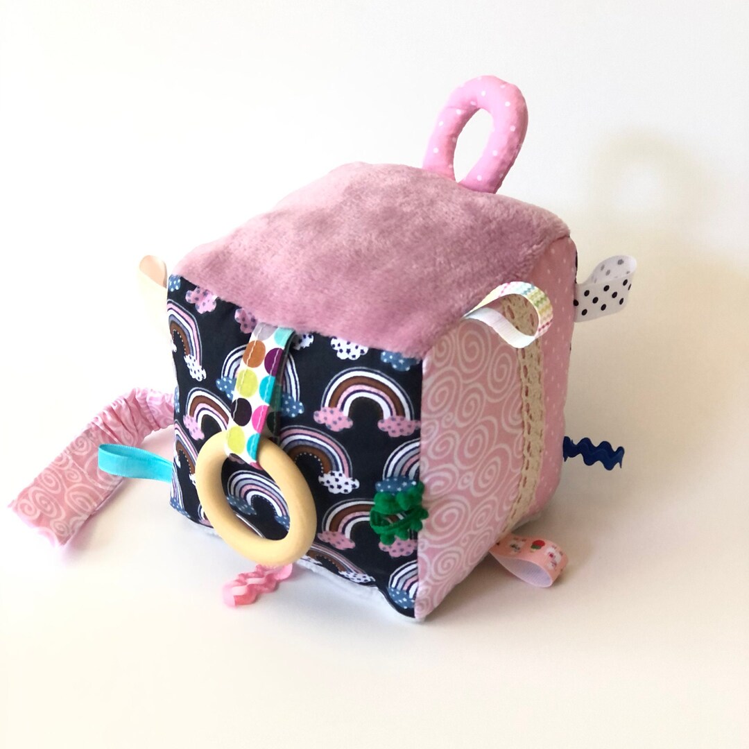 Activity Baby Soft Block, Sensory Cube, Fabric Cube Toy, Montessori ...