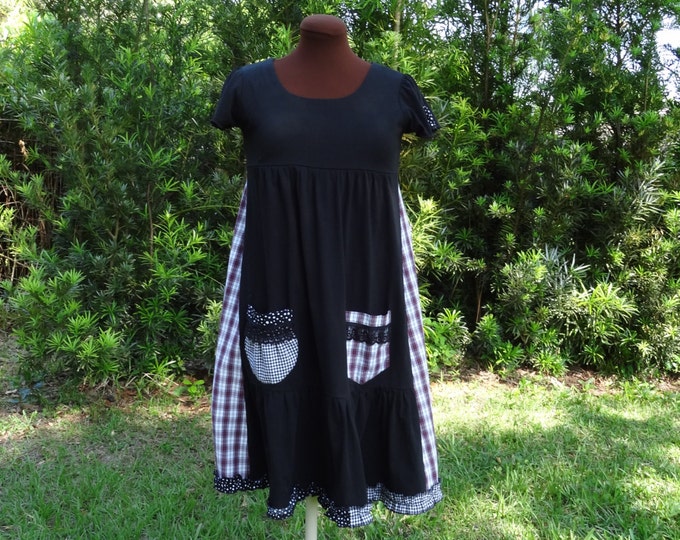 Upcycled Clothing/ Refashioned Cotton Dress/ Upcycled Eco - Etsy