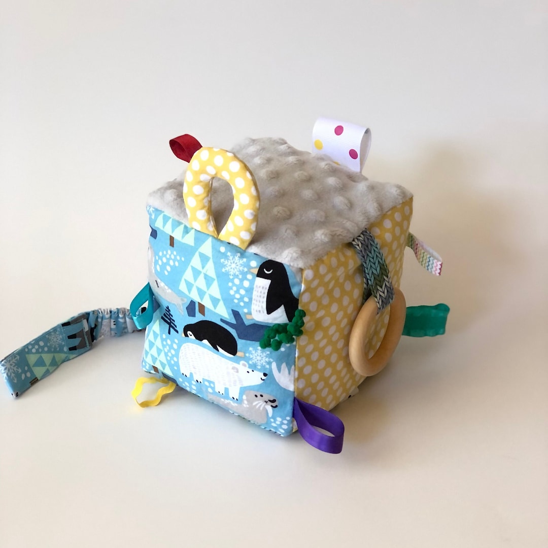 Activity Baby Soft Block, Sensory Cube, Fabric Cube Toy, Montessori ...
