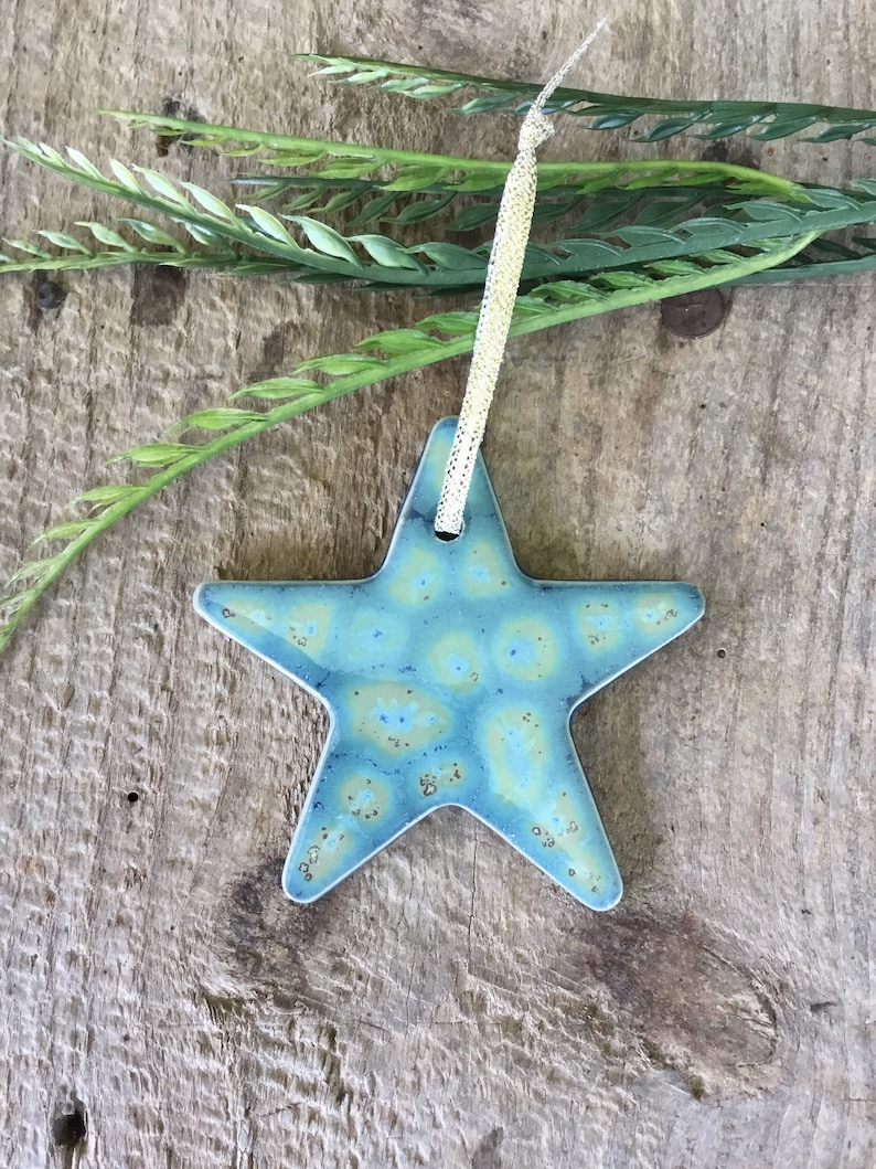 Handmade Pottery Star Ornament - Etsy