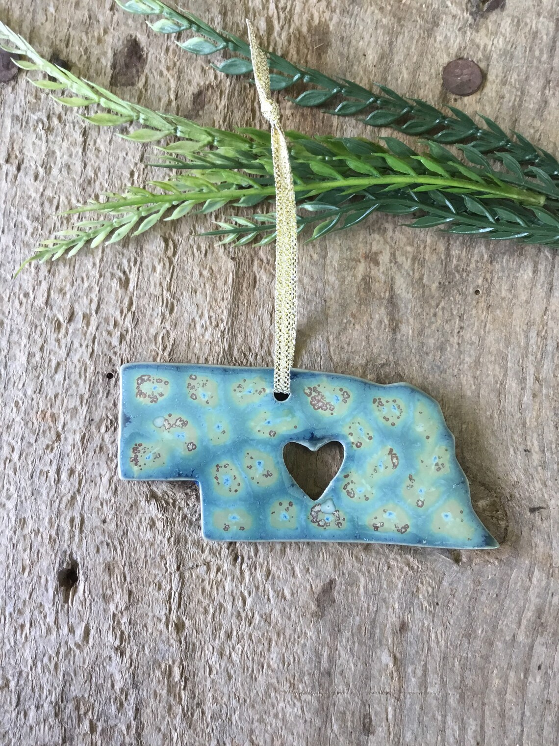 Handmade State Pottery Ornament Nebraska - Etsy