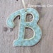 Handmade Pottery Large Cursive Letter B Initial Ornament - Etsy