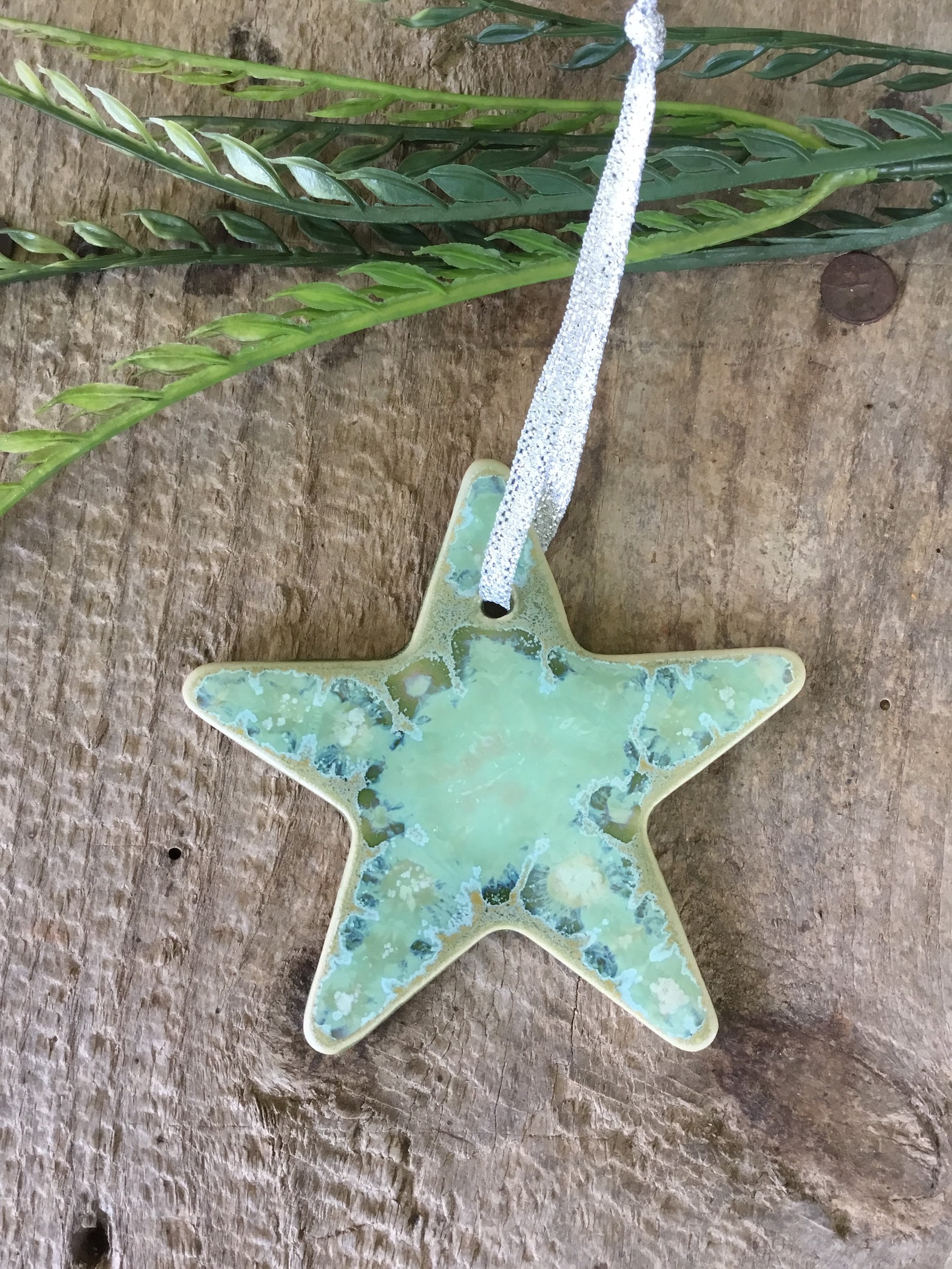 Handmade Pottery Star Ornament - Etsy