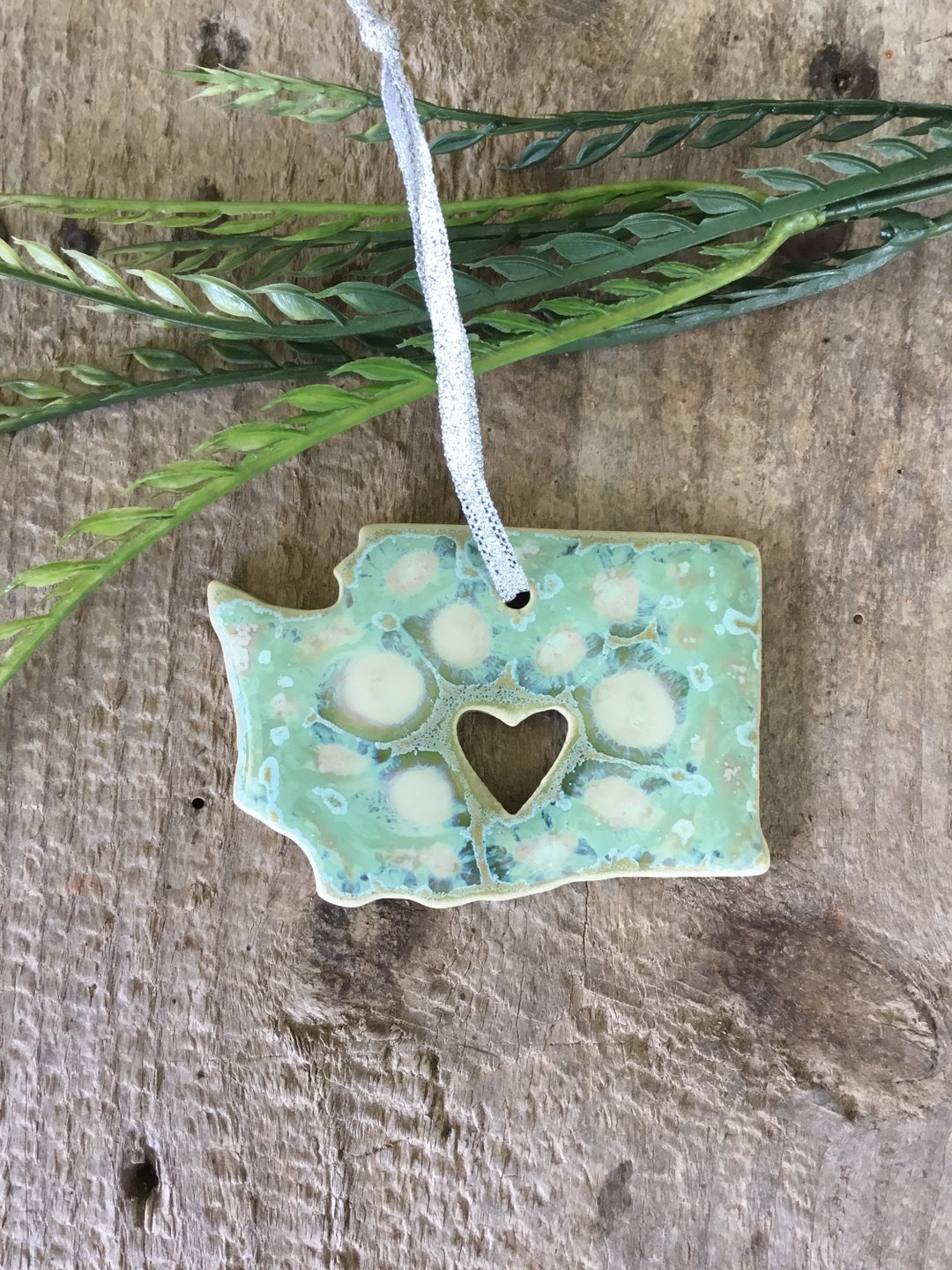 Handmade State Pottery Ornament Washington - Etsy