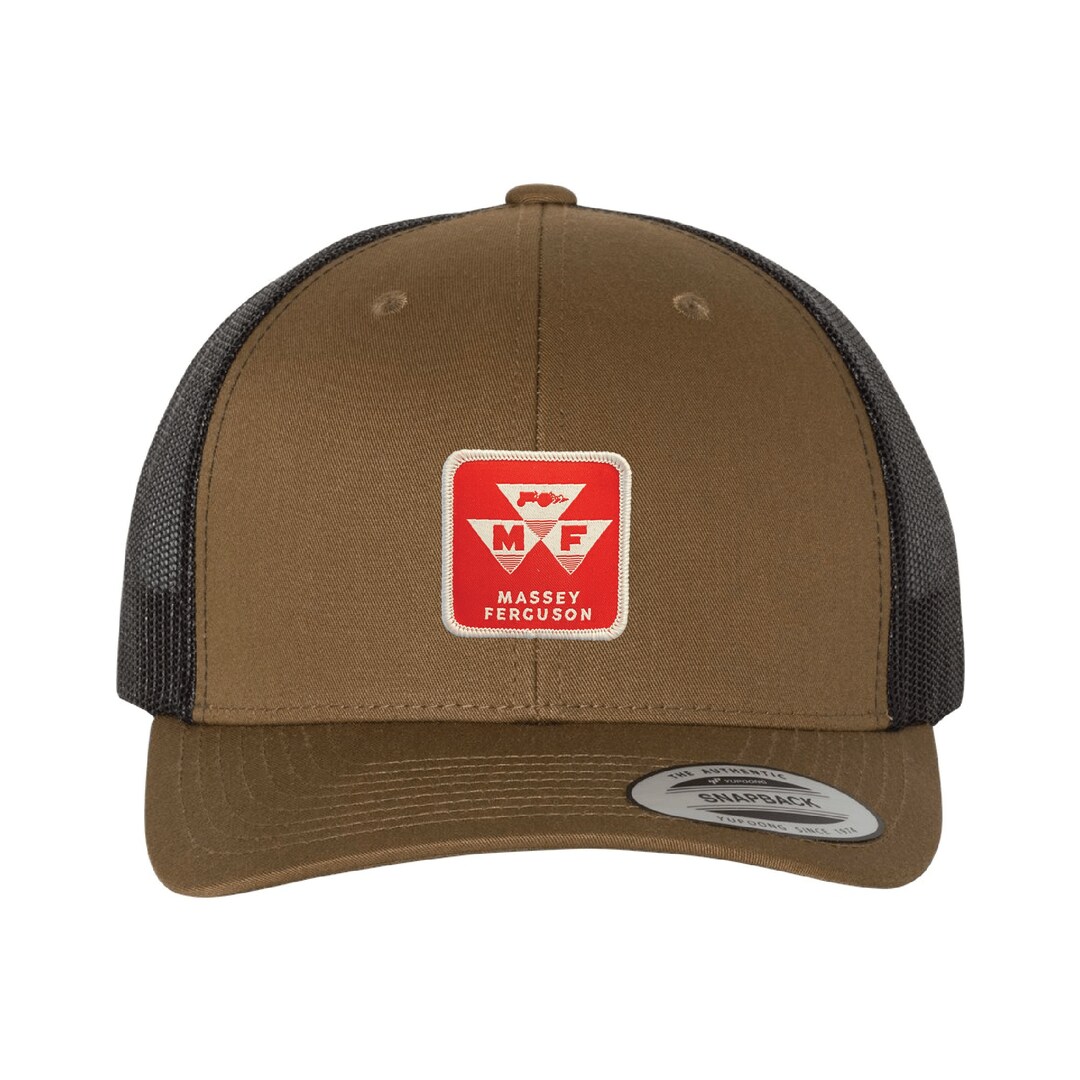 Massey Ferguson Red Patch Hat Brown And Black Snapback Flexfit Tractor Hat Tractor T Etsy