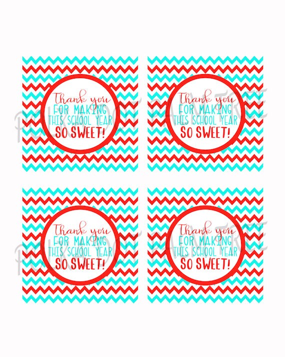 INSTANT DOWNLOAD DIY Chevron Thank You for Making This School Year so ...