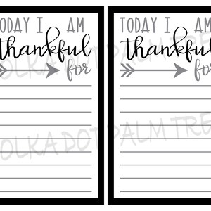 INSTANT DOWNLOAD Today I Am Thankful for Printable Journal Pages ...
