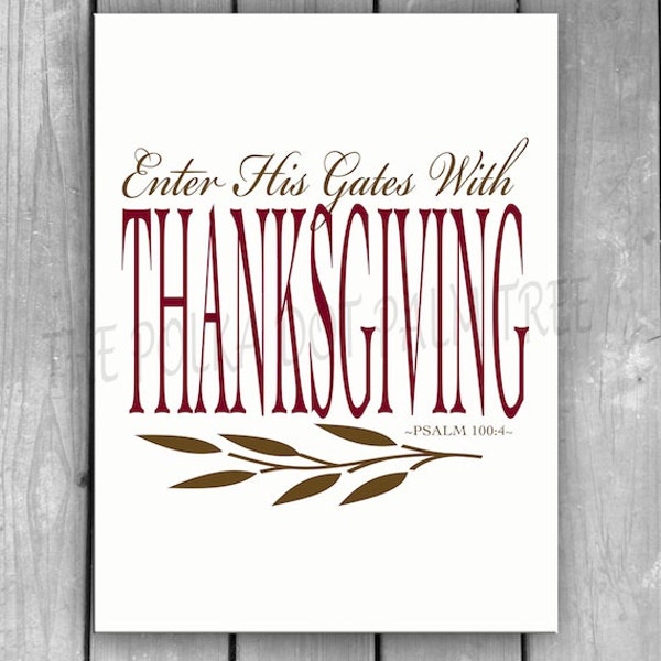 Enter His Gates With Thanksgiving - Etsy