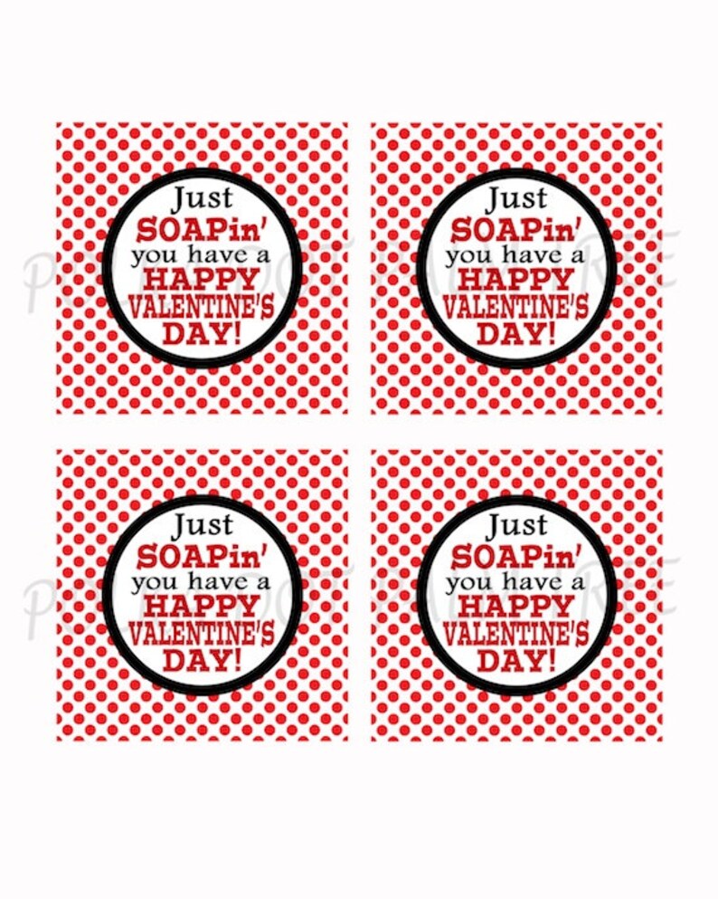 INSTANT DOWNLOAD DIY Printable Red White Polka Dots Just Soapin You ...