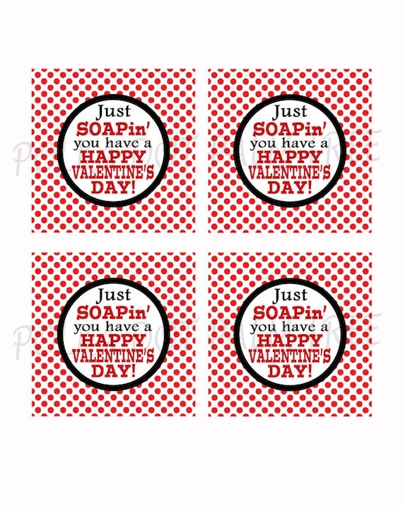 INSTANT DOWNLOAD DIY Printable Red White Polka Dots Just Soapin You ...