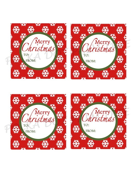 INSTANT DOWNLOAD DIY Printable Merry Christmas Red White - Etsy