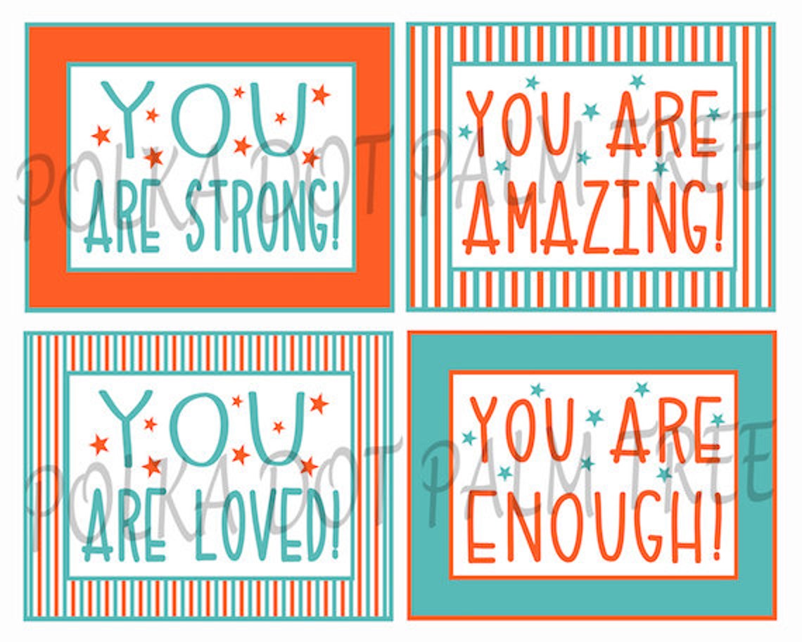 INSTANT DOWNLOAD Printable Notes of Encouragement Lunch Notes Student ...