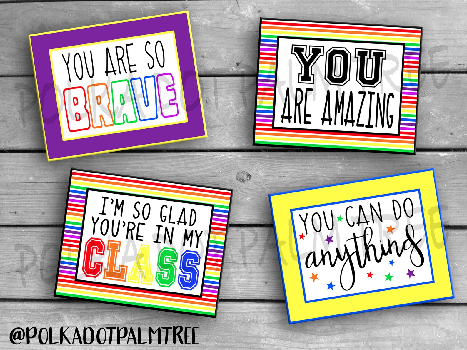 INSTANT DOWNLOAD Printable Student Note Cards Encouragement Notes From ...