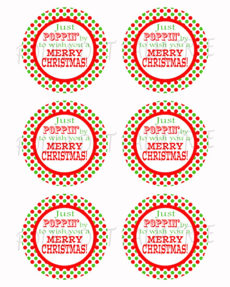 INSTANT DOWNLOAD DIY Printable Green Red Polka Dot Just Poppin by to ...