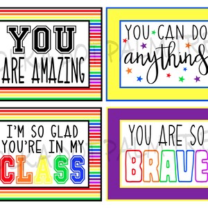 INSTANT DOWNLOAD Printable Student Note Cards Encouragement Notes From ...