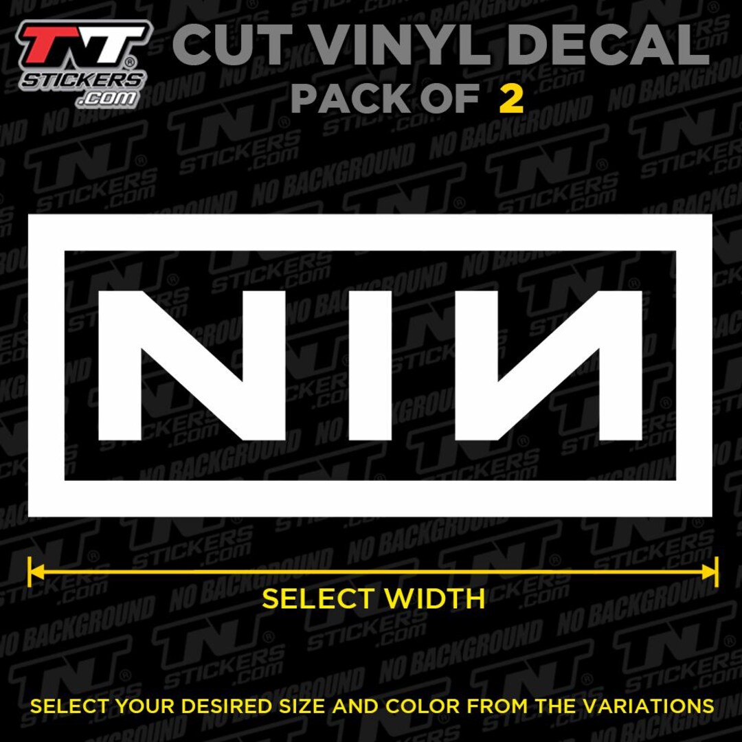 Nine Inch Nails Vinyl Decal – NIN Band Logo, Waterproof Sticker (pack ...