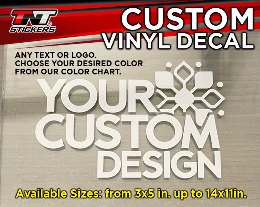 Custom Vinyl Decal Sticker | Personalized Logo, Text - Etsy