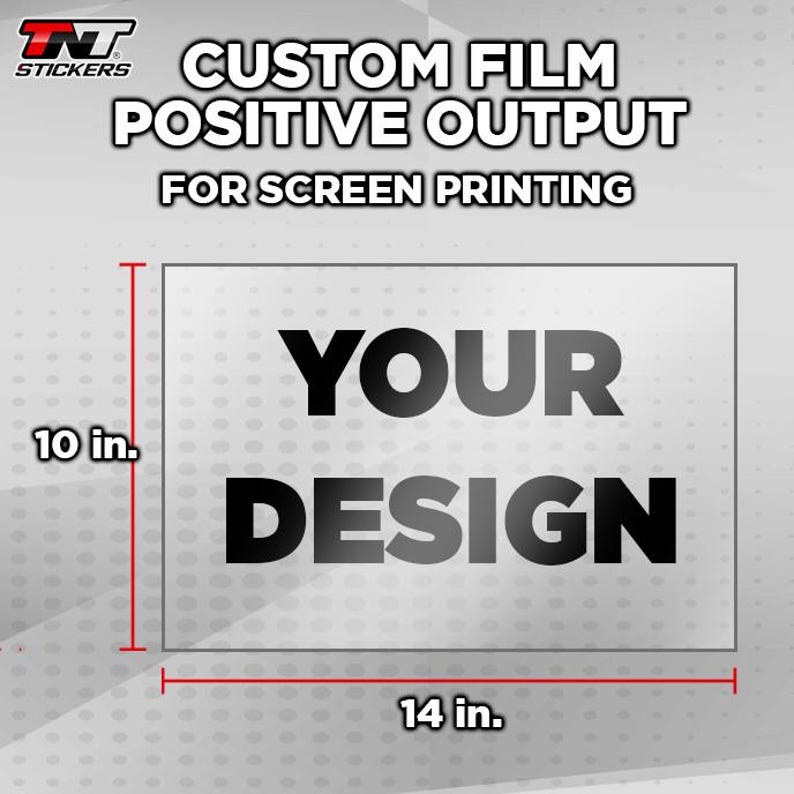 Custom Screen Printing Film Positive | Waterproof Imagesetter, 10x14 In ...