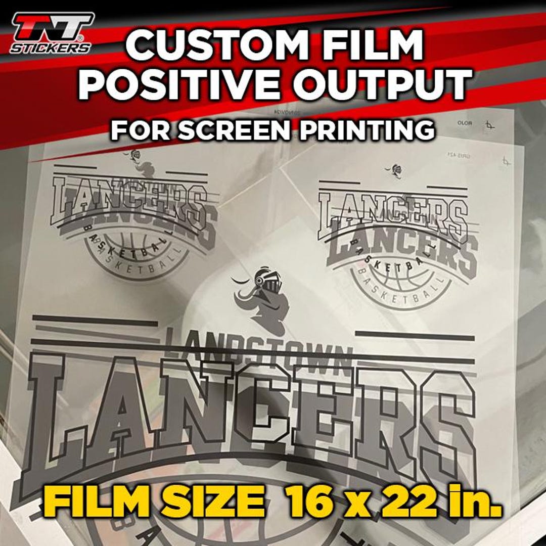 High-resolution Custom Film Positive for Screen Printing | Size 16 X 22 ...